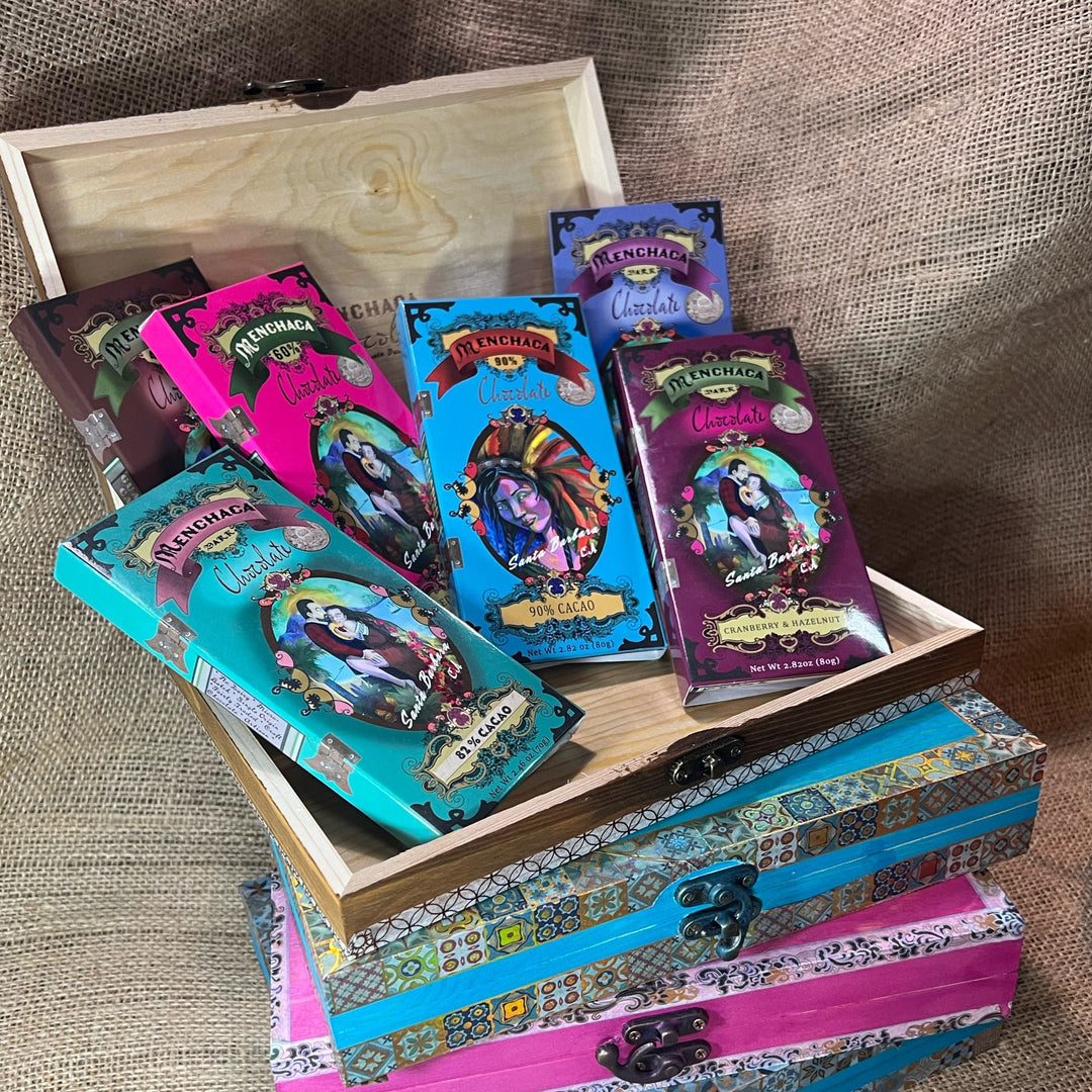 Menchaca Signature Hand Painted Box - 6 Bars – Menchaca Chocolates