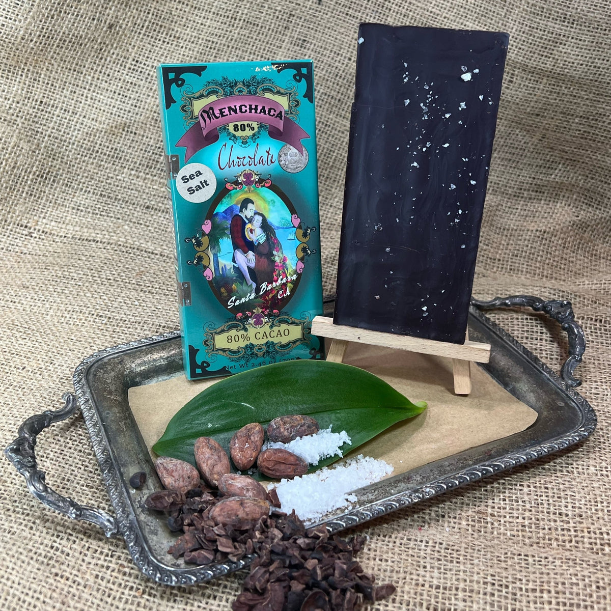 80% Dark with Sea Salt Chocolate Bar – Menchaca Chocolates