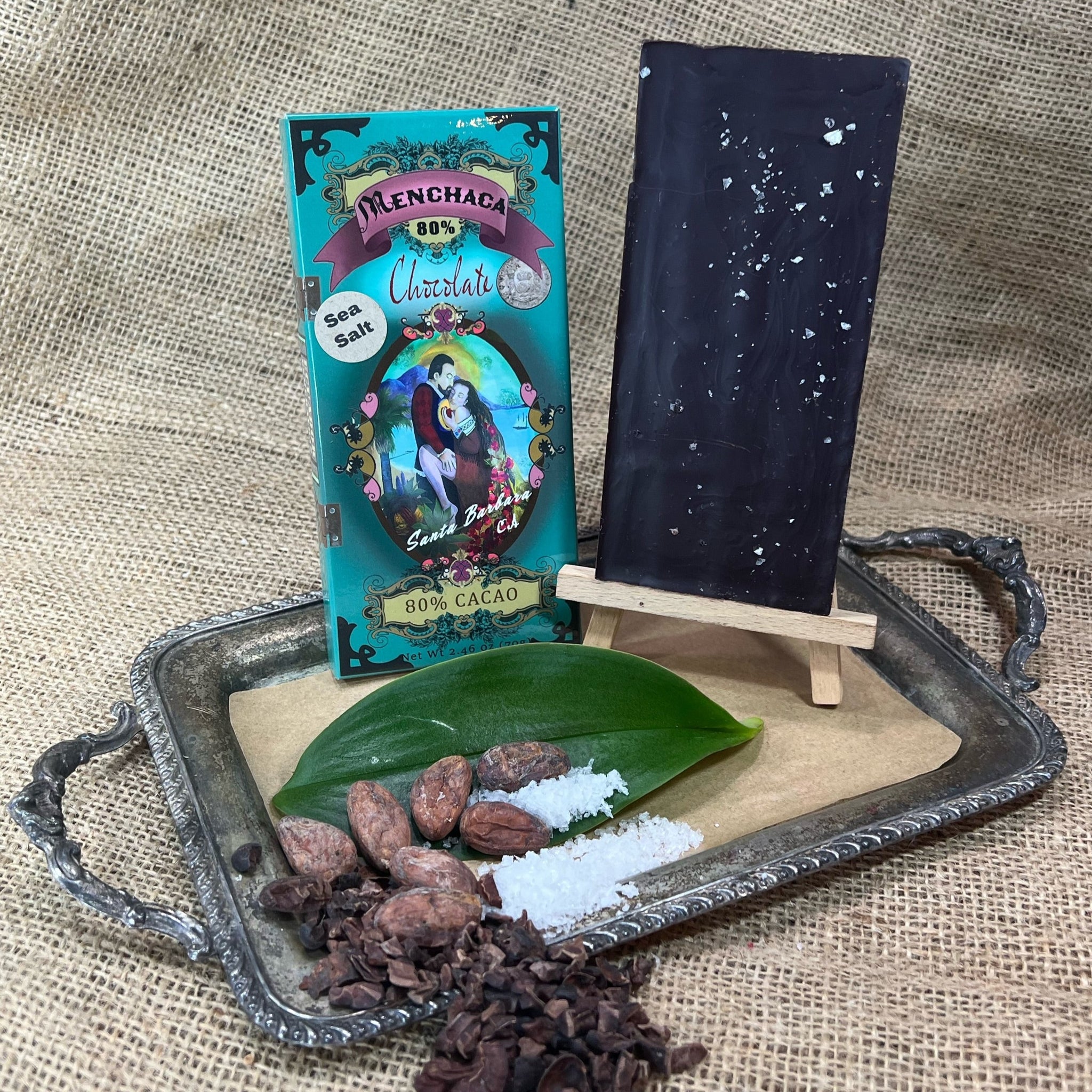 80% Dark with sea salt Chocolate Bar – Menchaca Chocolates