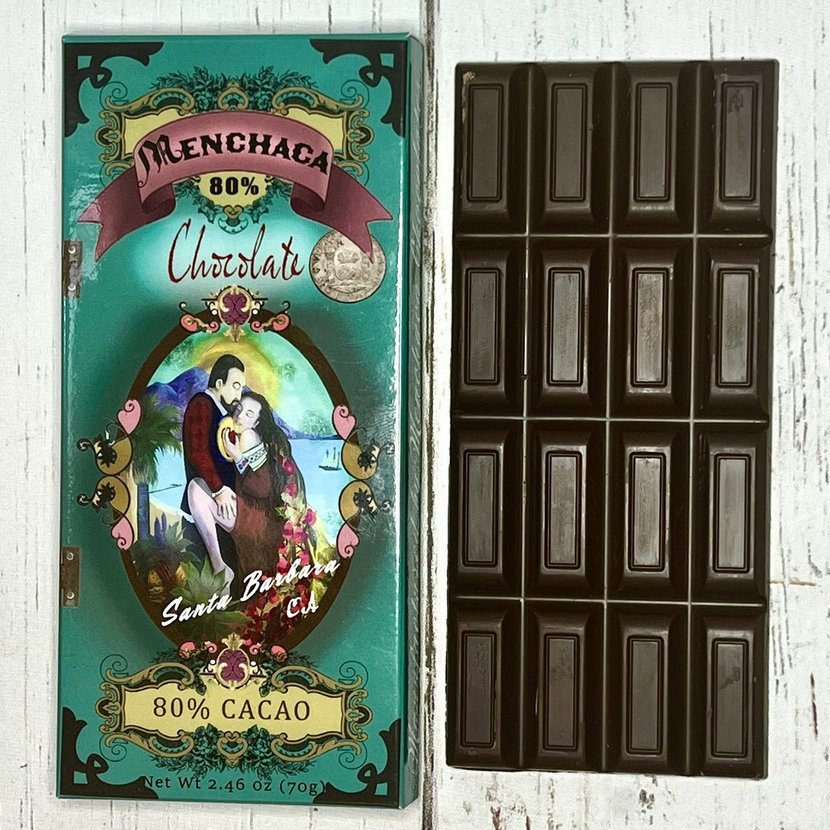 80% Dark with Sea Salt Chocolate Bar – Menchaca Chocolates