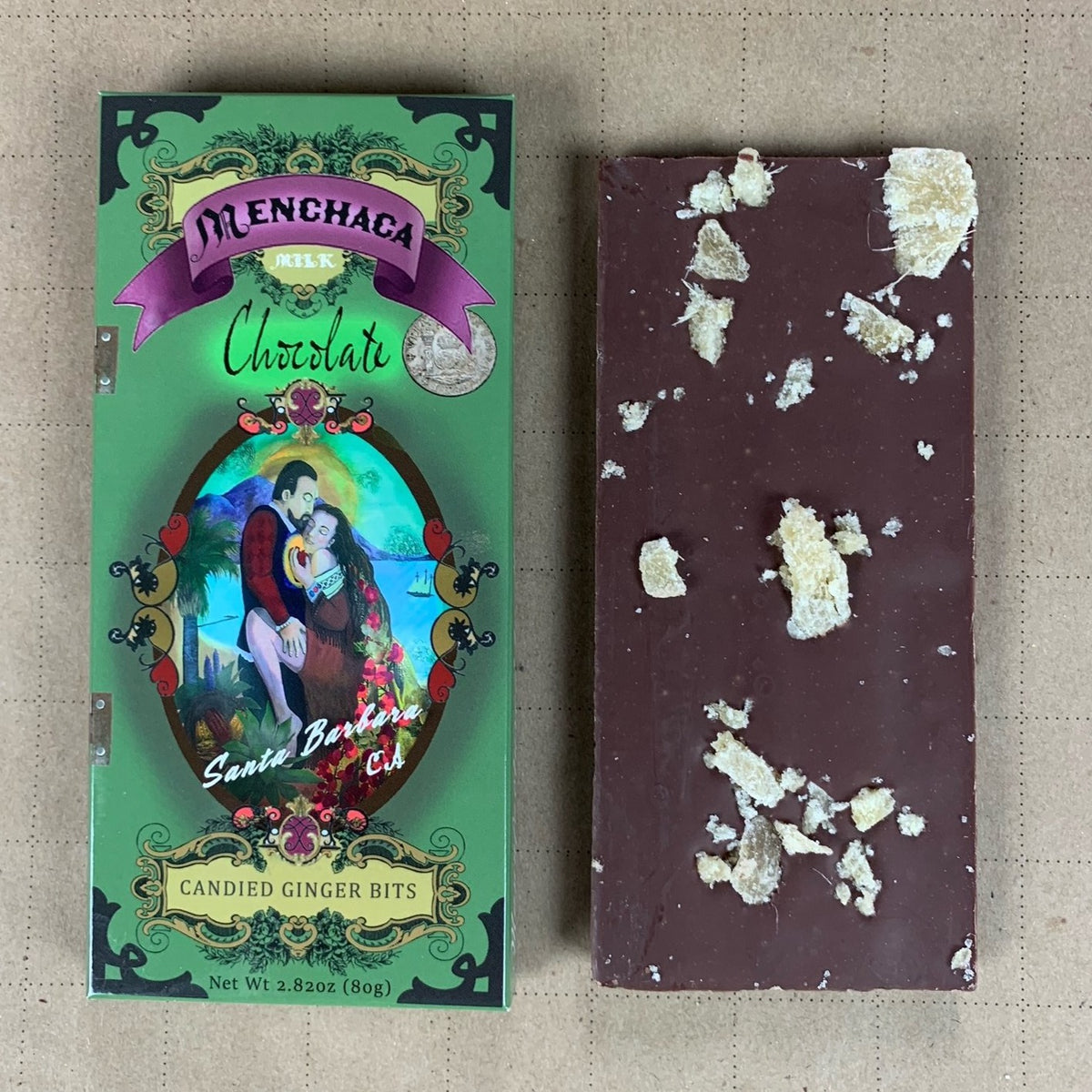 Candied Ginger Bar with Coconut Flakes- Oat Milk Chocolate – Menchaca ...